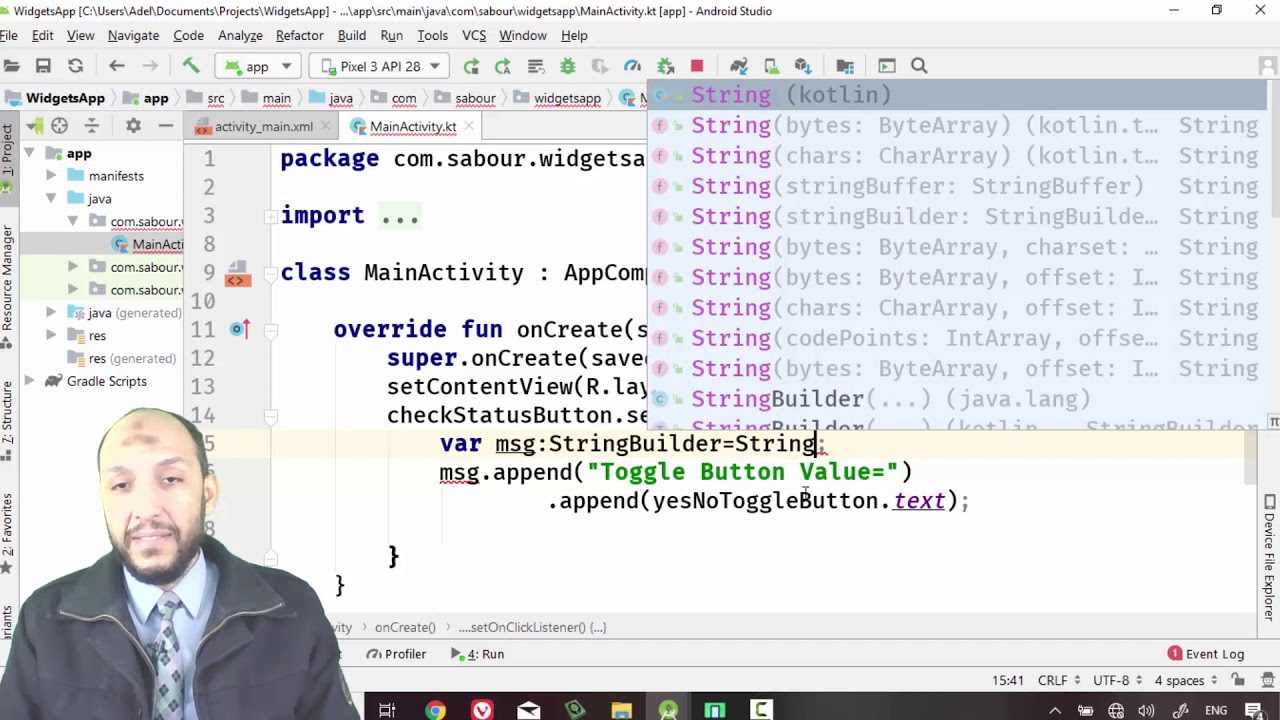 34 Android Kotlin Widgetsapp Toggle Button Programming Youtube 5822