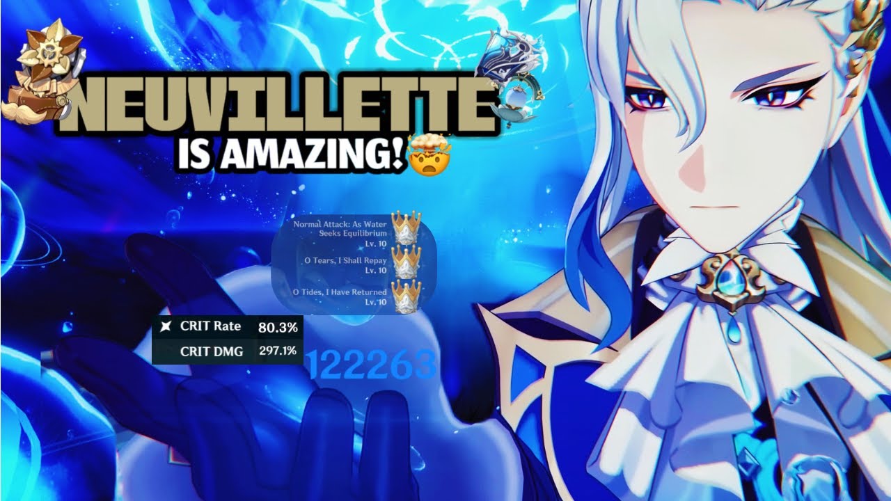 ENTIRE NEUVILLETTE GUIDE! playstyle, artifacts, weapons, Triple crown ...