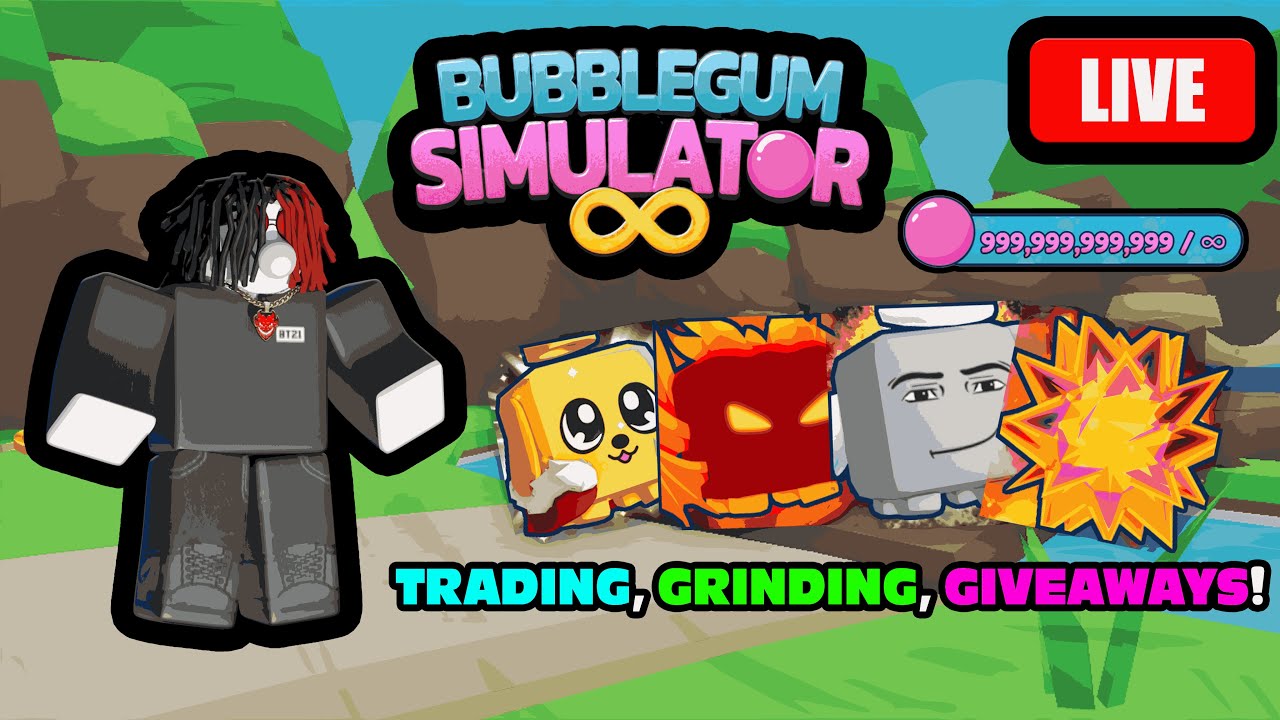 (Live 🔴) DOING MASSIVE TRADES IN BUBBLE GUM SIMULATOR INFINITY ...