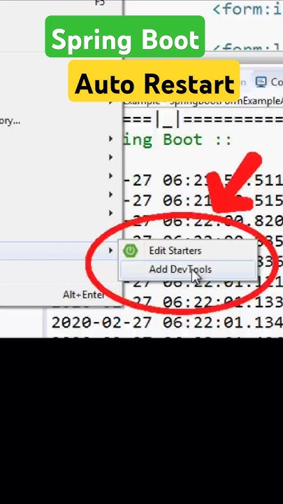 Add Spring Boot Dev Tools Springboot Springframework Javaprogramming