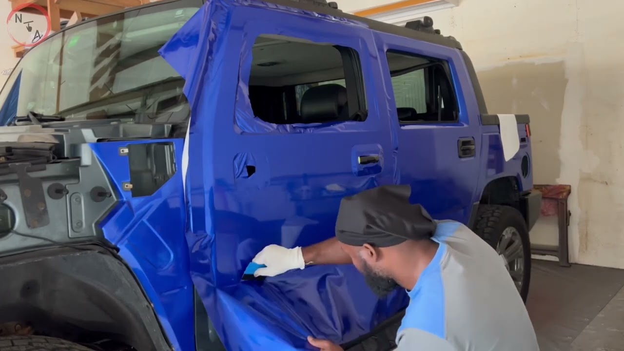 New vinyl wrap color on the H2 Hummer SUT - YouTube