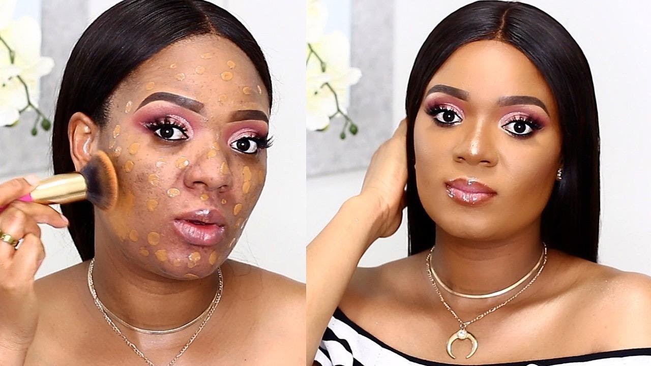 I Tried A Glowy Makeup For Oily Skin Full Coverage Makeup Routine