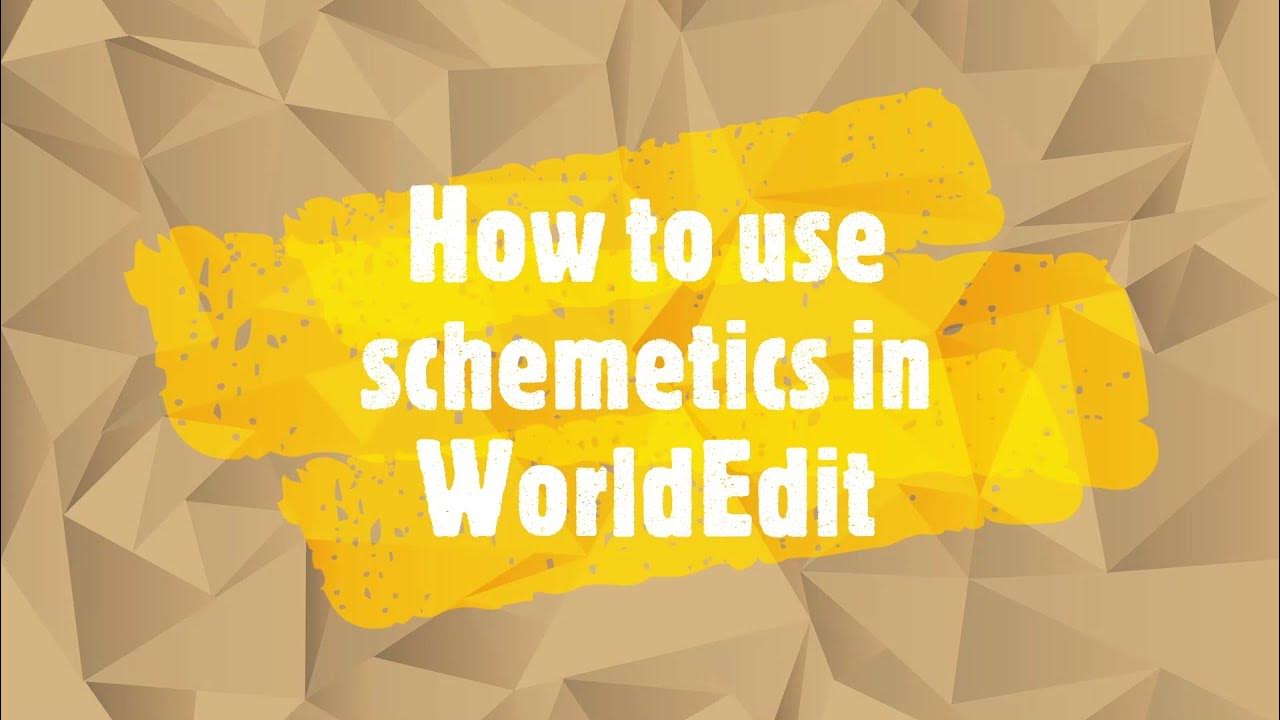 How to use schematics in WorldEdit - YouTube