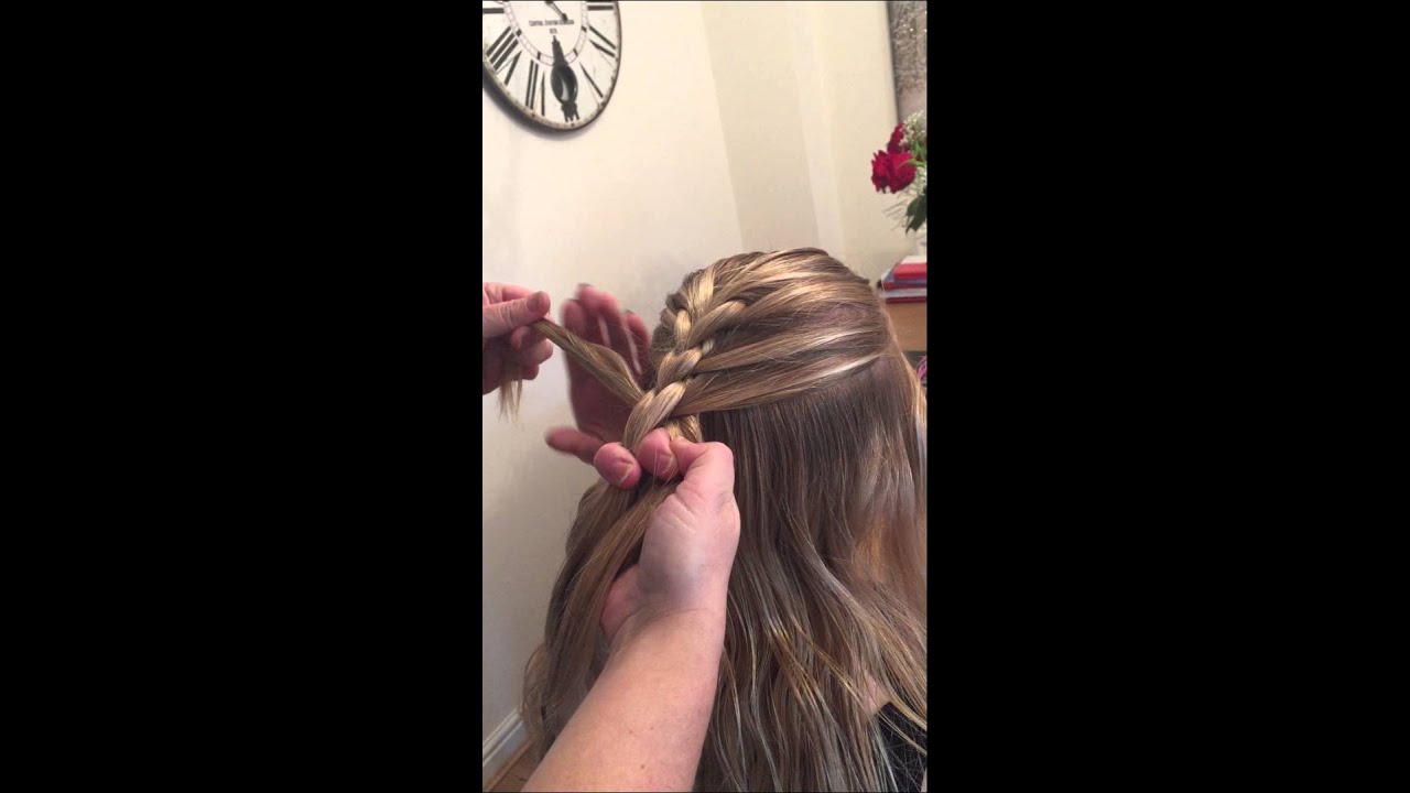 Scissor loop braid tutorial. - YouTube