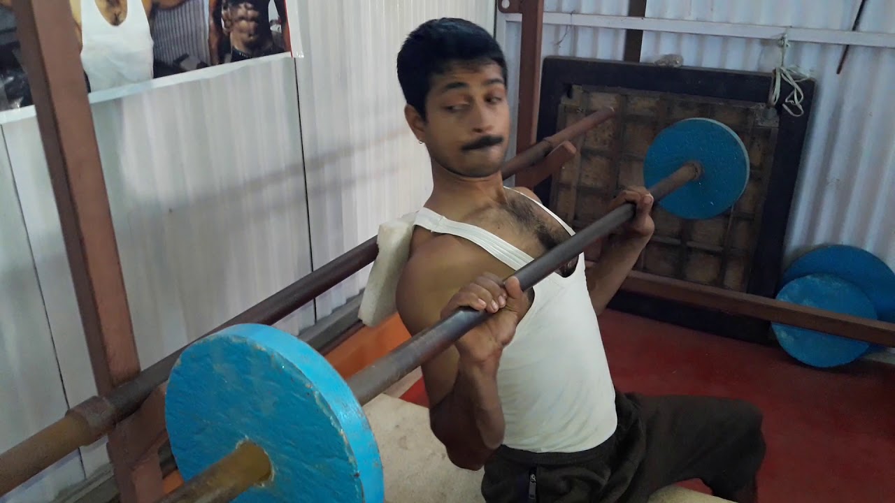 Front barbell press अपराइट रो - YouTube