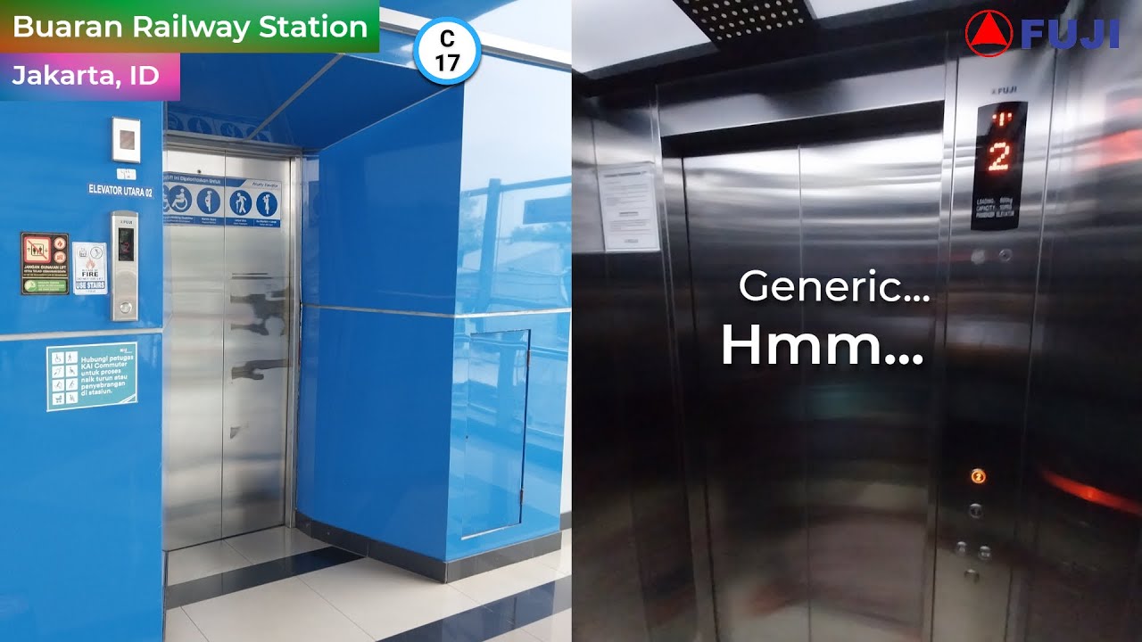 FUJI Traction Elevators - Buaran Railway Station, Jakarta, ID - YouTube