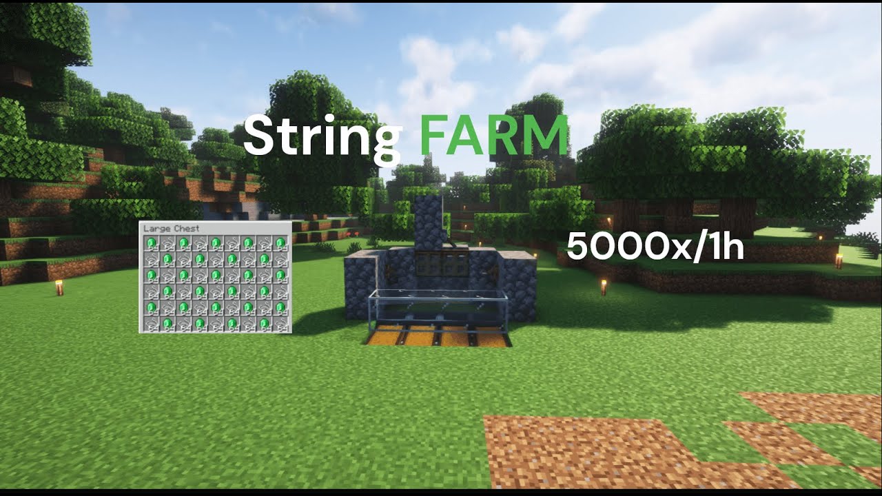 Easy unlimited STRING FARM tutorial in Minecraft 1.21.1+ - YouTube