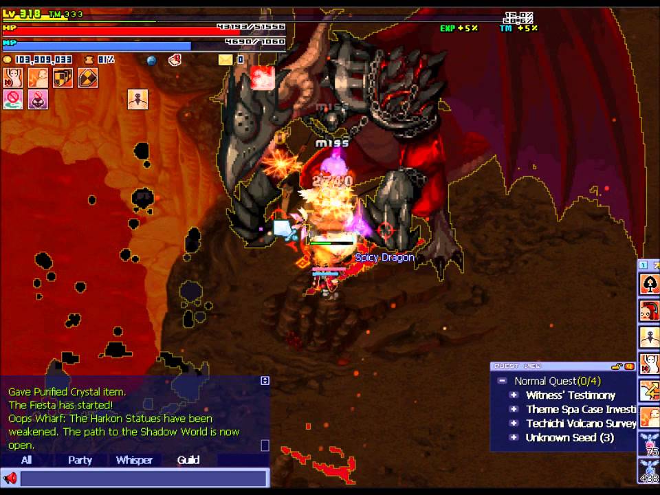 Trickster Online - Cletta & Spicy Dragon Boss Fight - YouTube