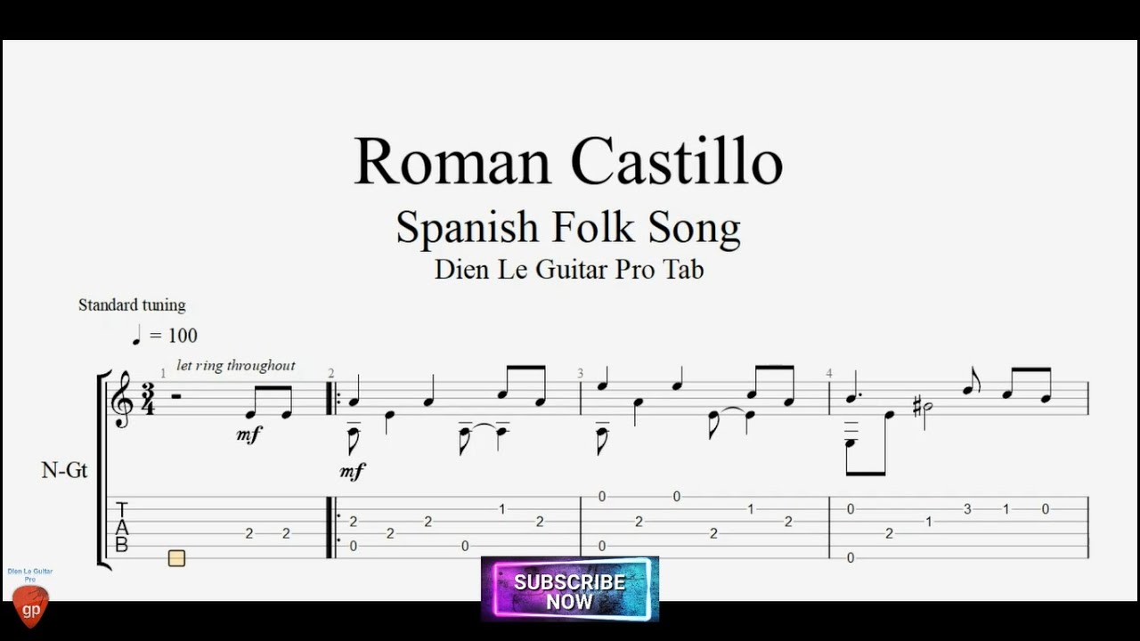 Roman Castillo from Spanish Folk Song with Guitar Tutorial FREE TABs ...