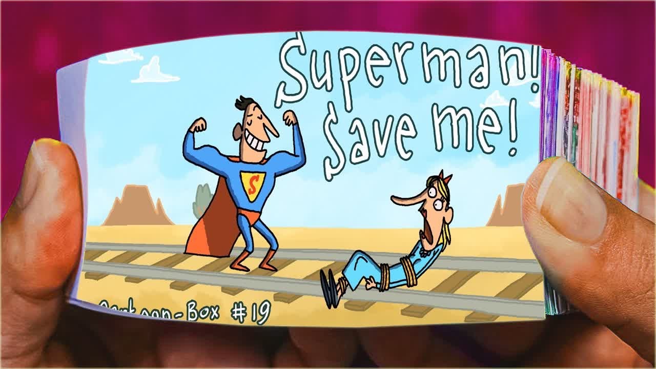 SUPERMAN！ Save me！ - Cartoon-Box 19 | Flip Book - YouTube