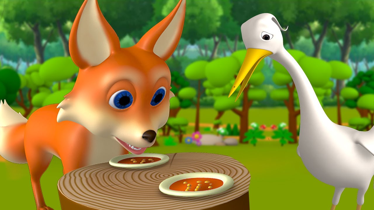 The Fox And The Stork Story In English 3D Animated Moral Stories For the-fox-and-the-stork-story-in-english-3d-animated-moral-stories-for