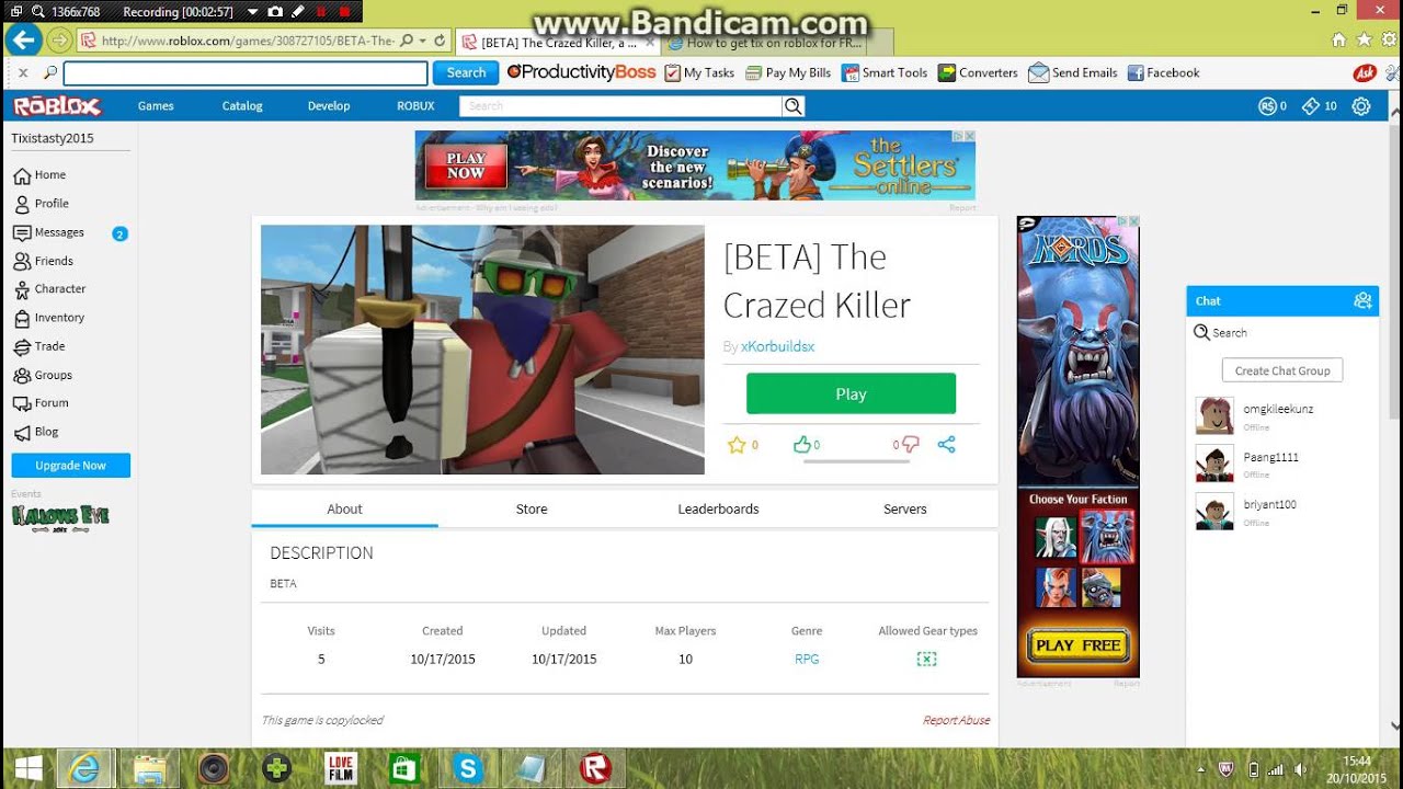 ROBLOX Infinite Tix Glitch 2015 Oct 21st - YouTube
