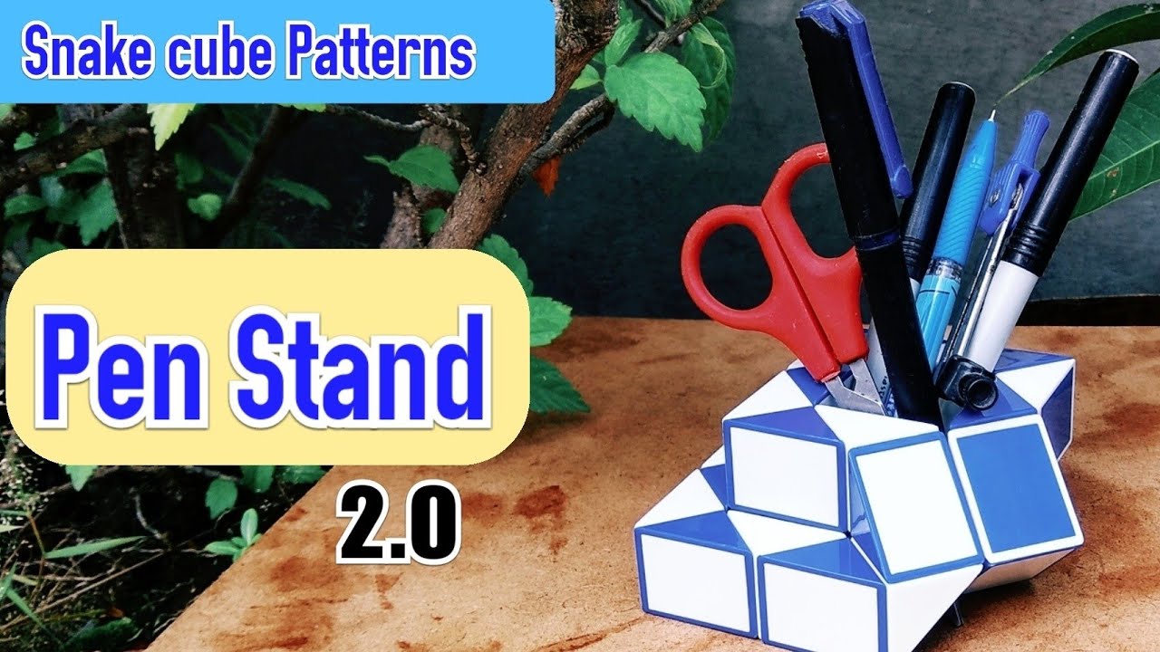 How to Make Pen Stand from Snake Ball Cube | Type 2 - YouTube
