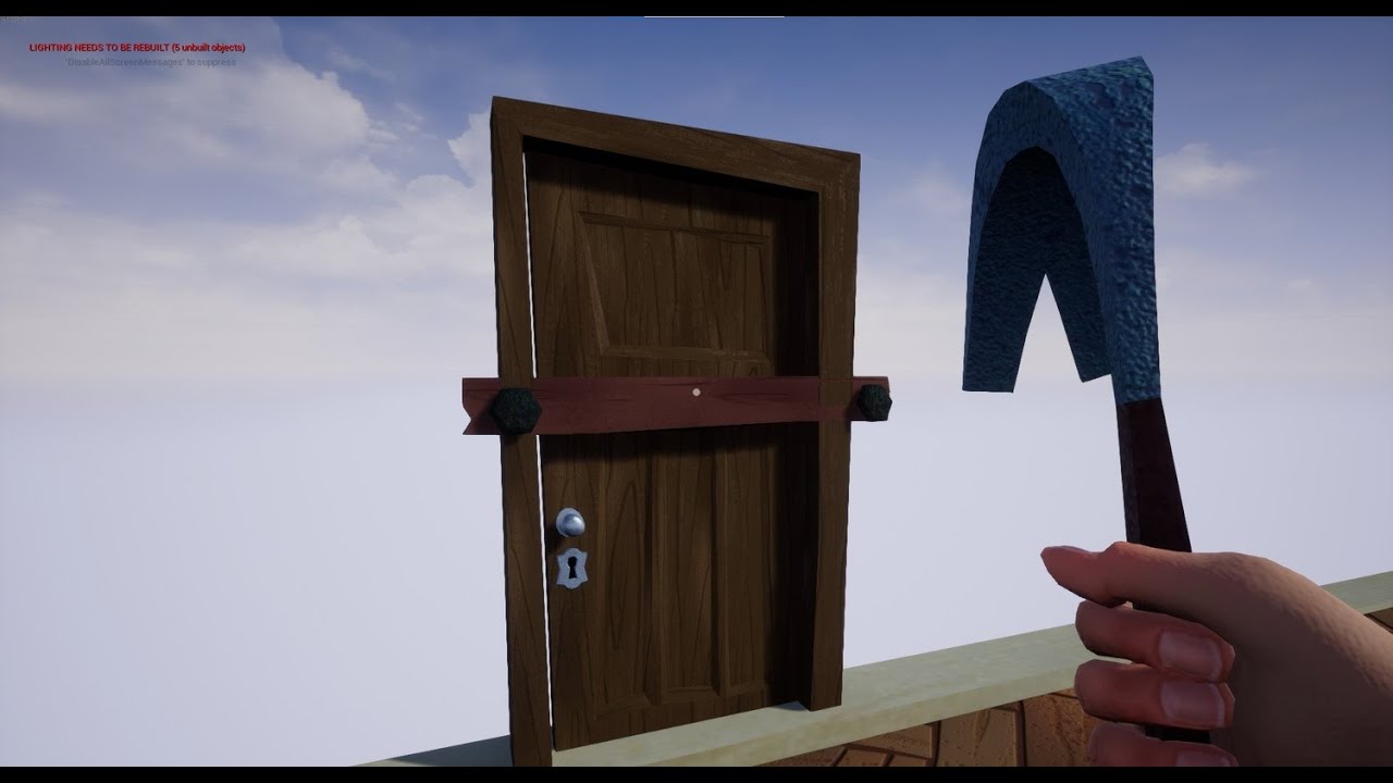 Hello Neighbor Mod Kit: How to make a Locked Crowbar Door - YouTube
