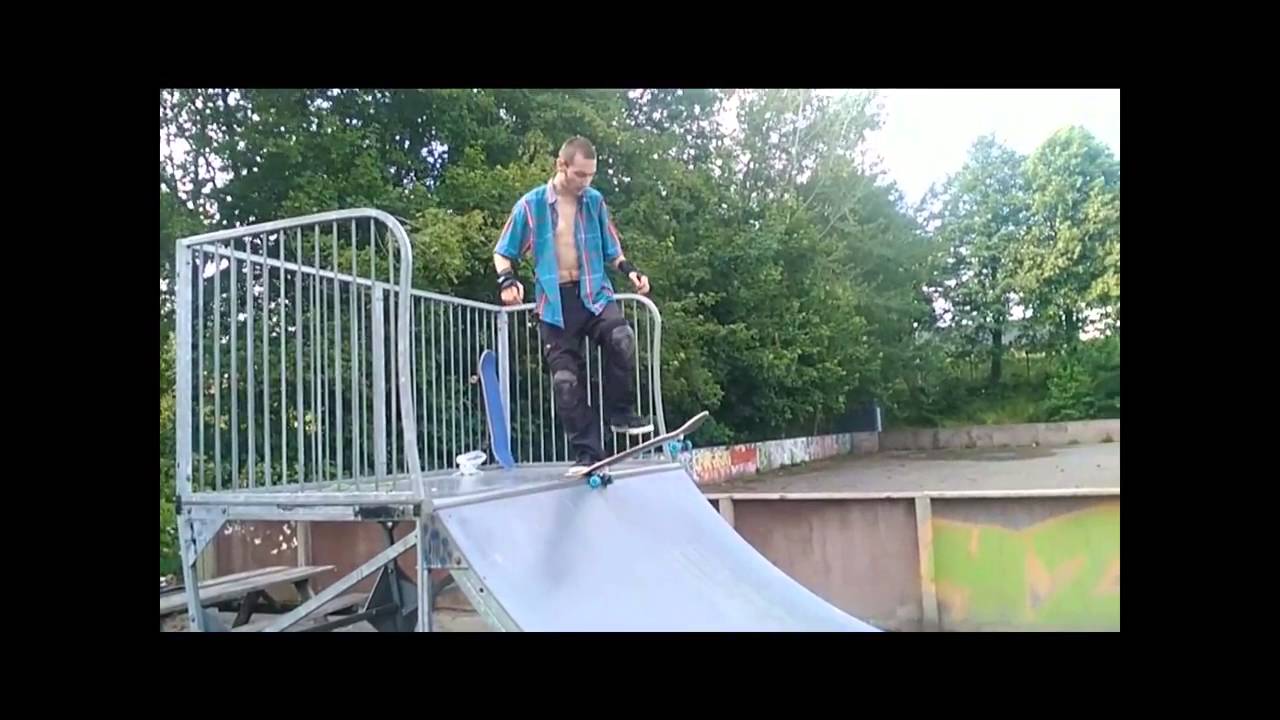EPIC Fail Skateboard Ramp Drop First Time - YouTube