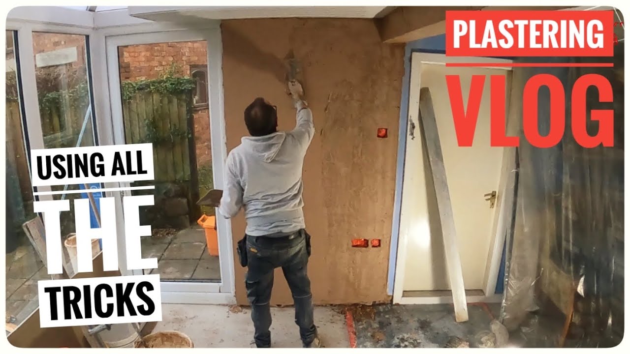 Plastering Vlog - Using all the tricks to finish this job in a day ...