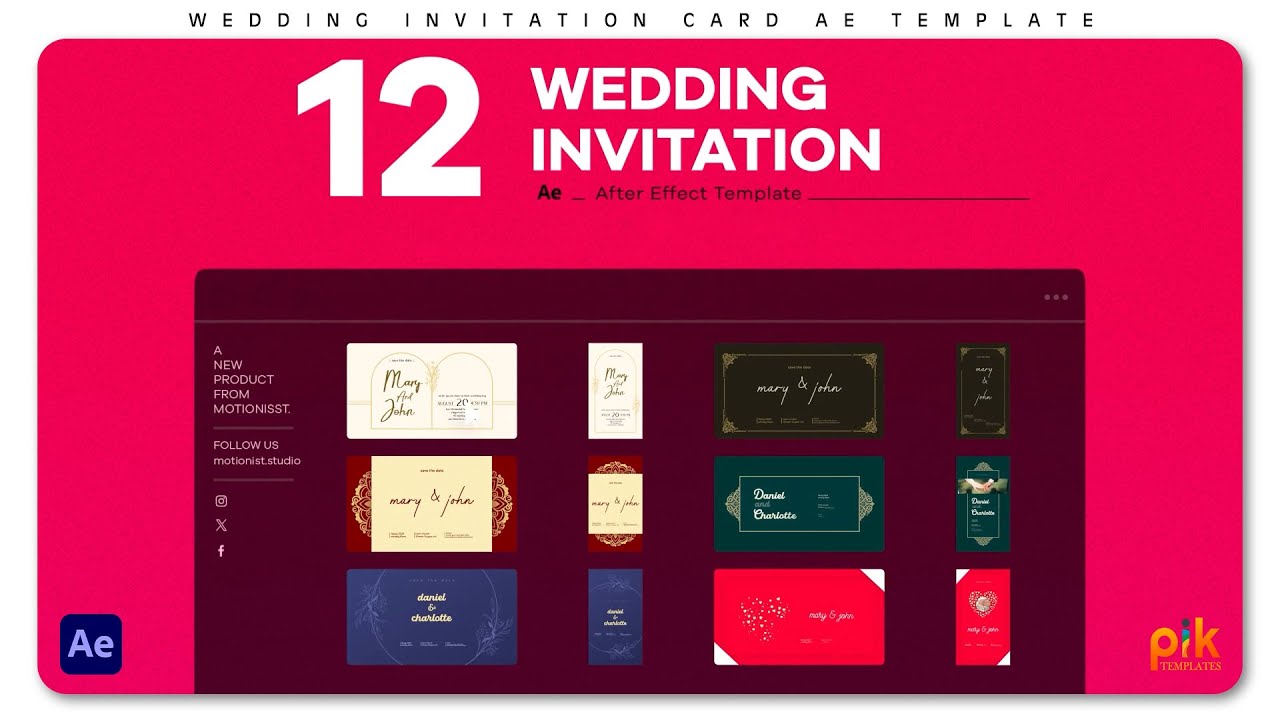 Wedding Invitation Card - After Effects Template | Free Download | Pik ...