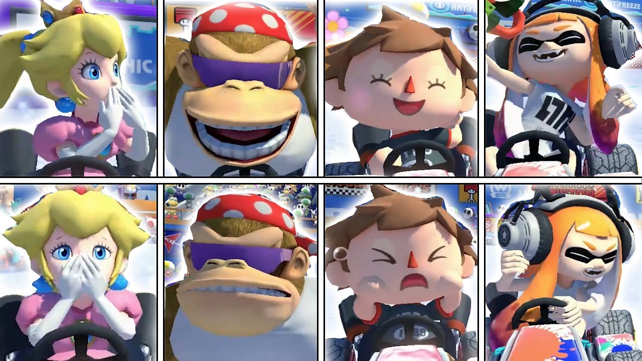 Mario Kart 8 Deluxe - All Winning & Losing Animations - YouTube