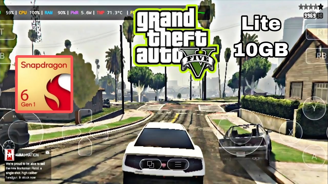 GTA V (Lite 10GB) - Snapdragon 6 gen 1(Adreno 710) | GameHub + Settings ...