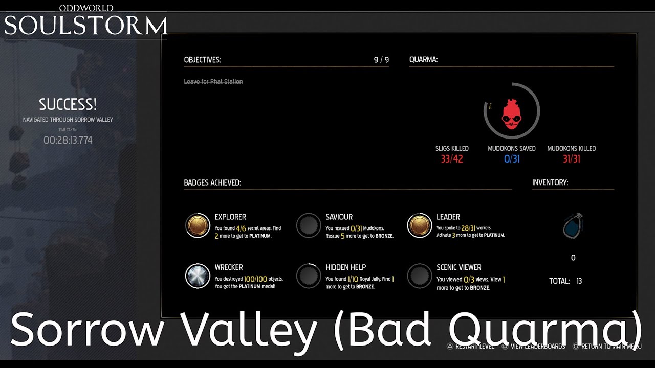 Oddworld: Soulstorm - Sorrow Valley (Bad Quarma) - YouTube