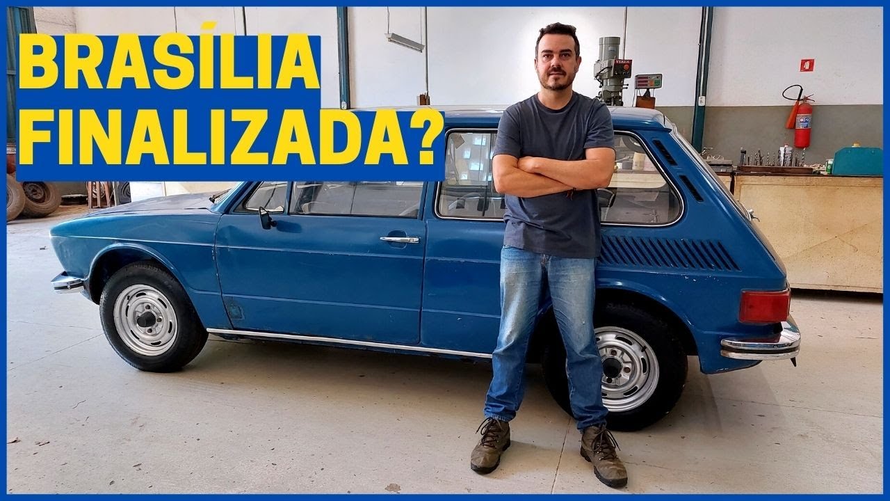 COMO FICOU A VW BRASÍLIA AZUL DANÚBIO 1975 - YouTube