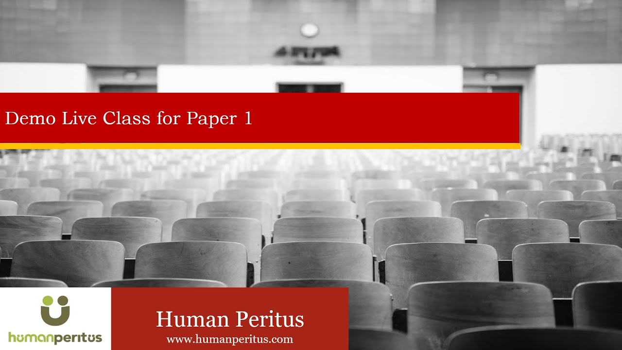 Online Demo Class for Paper-1 by Human Peritus - YouTube