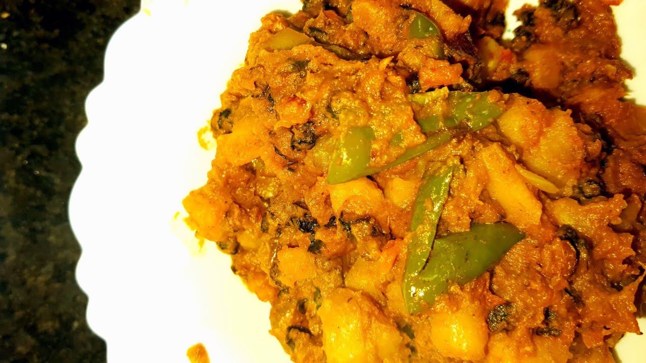 Samuk er alu diye jhal...googly mangso recipe..geri recipe - YouTube