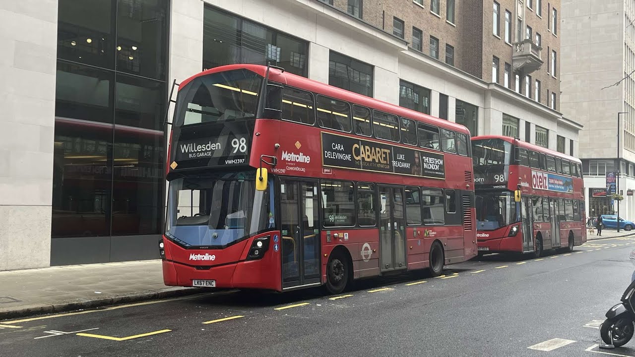 London Bus Route 98- Willesden Bus Garage to Holborn - YouTube