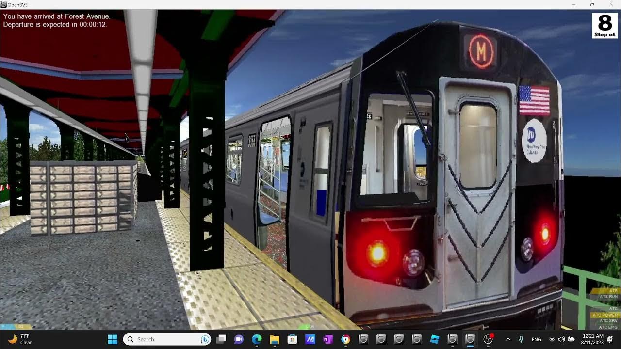 Openbve V8 R160A R179A Alstom M Train Arriving & Departing at Forest Avenue - YouTube