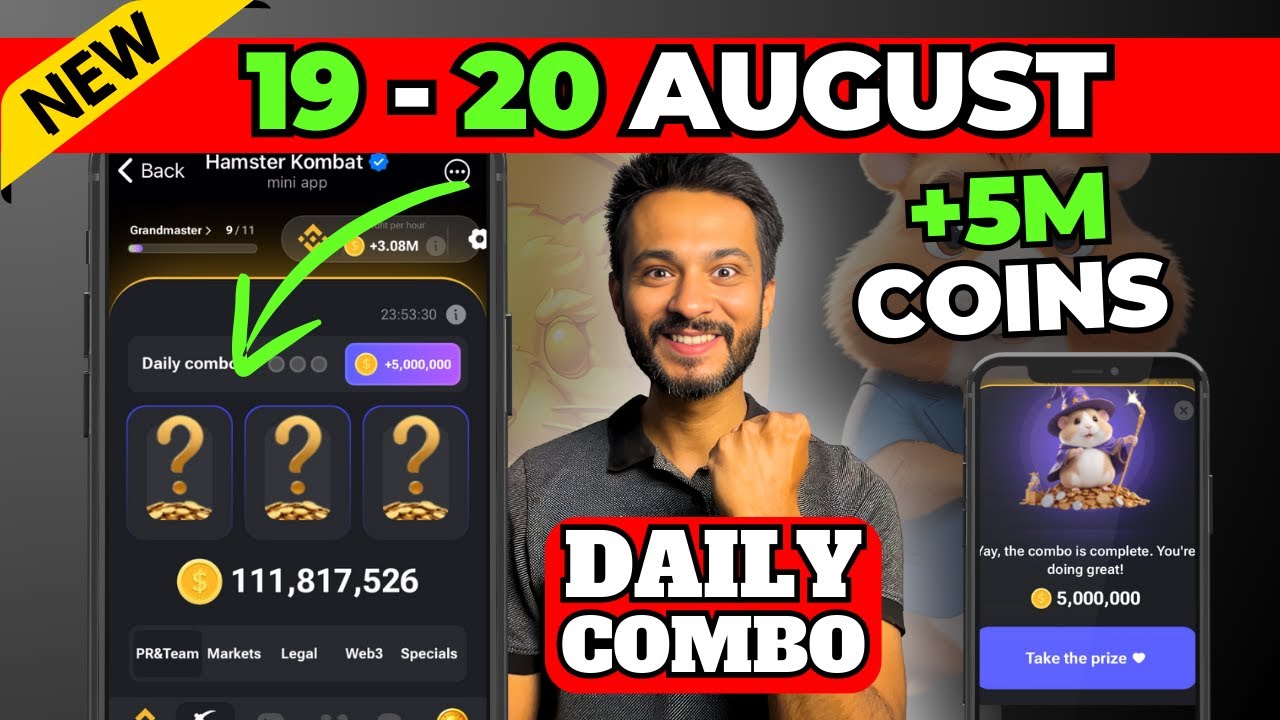 19 August Daily Combo | Hamster Kombat Daily Combo for 19 - 20 August ...