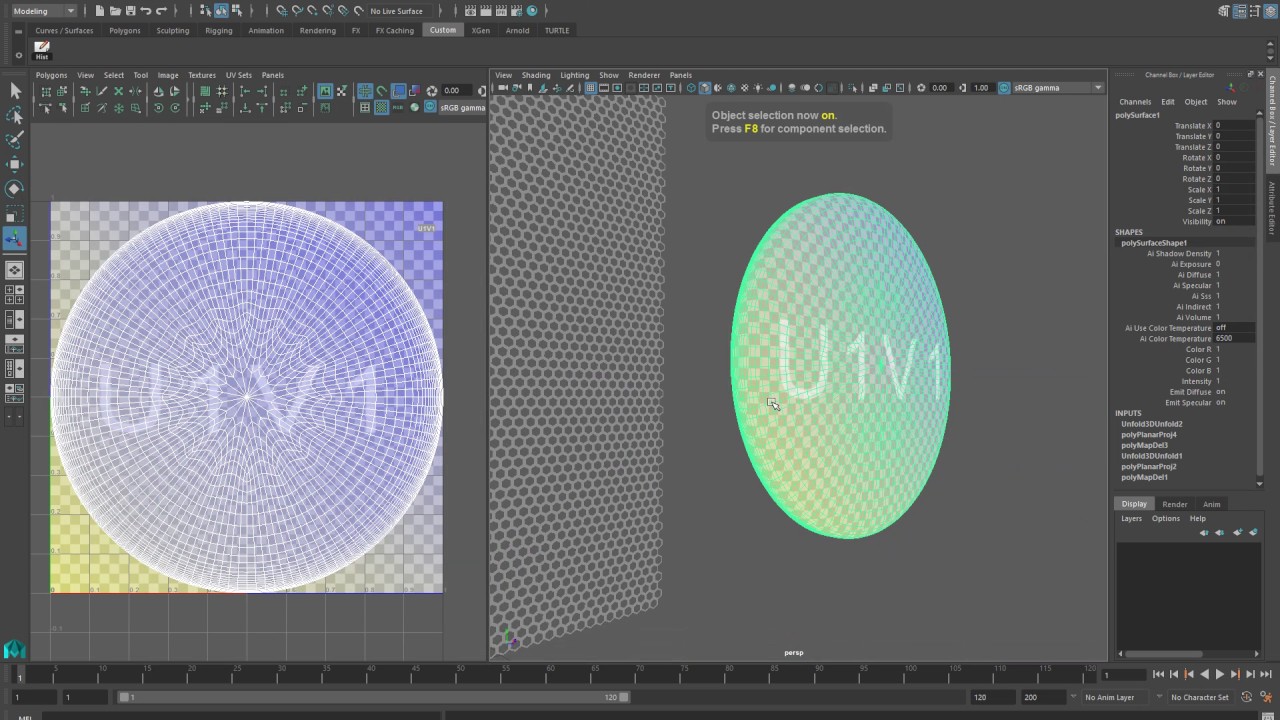 Maya transfer attributes UV space - YouTube