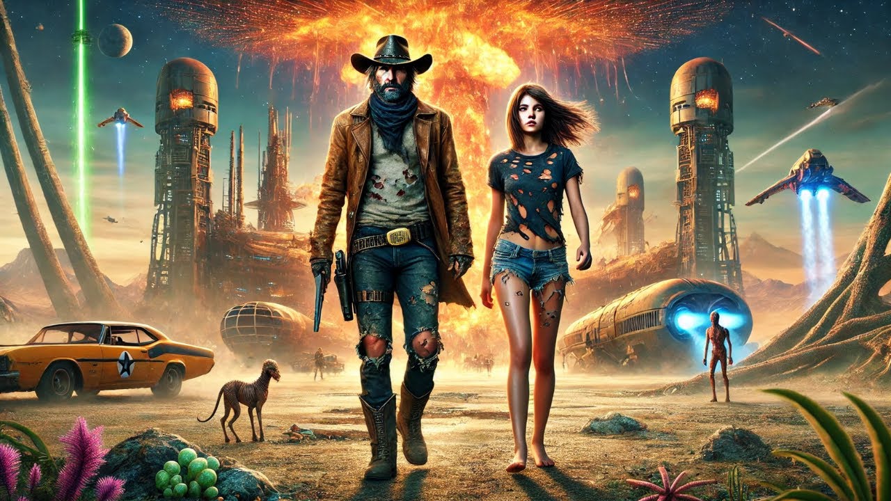 The Human Cowboy took a risk to save the Human Girl from the Aliens ...