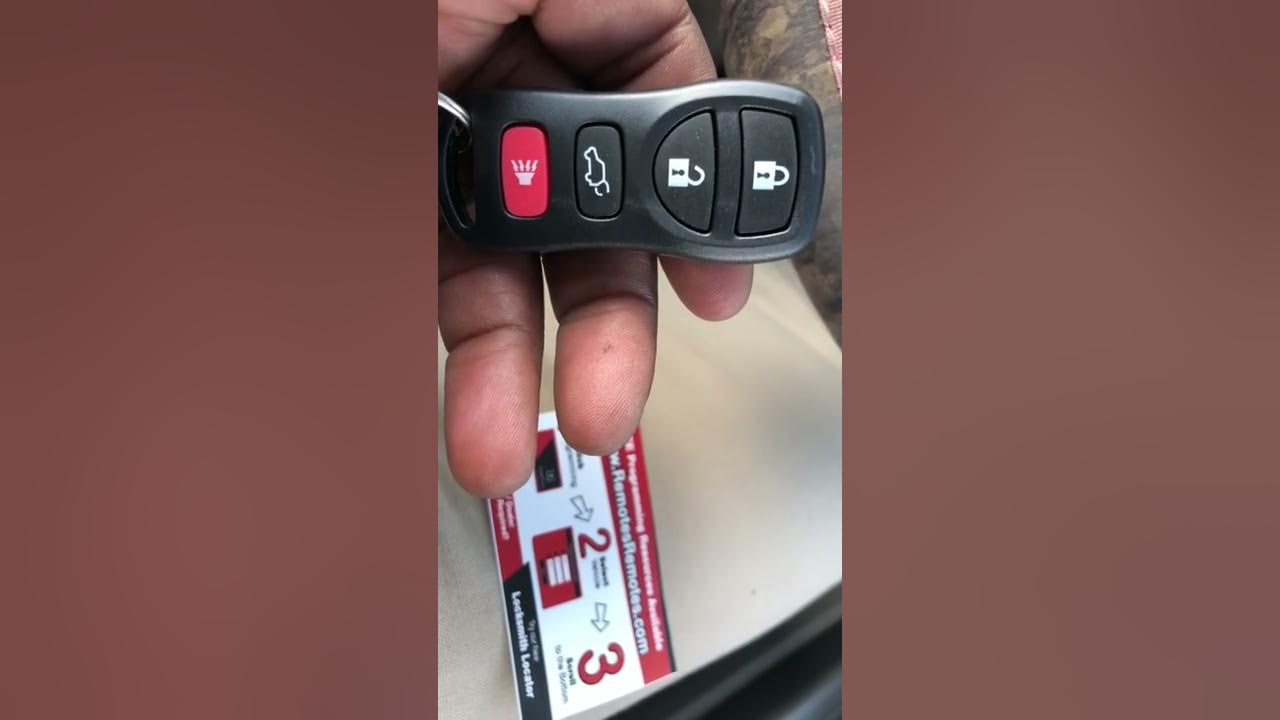 Nissan ARMADA I TITAN Program Key FOB - YouTube