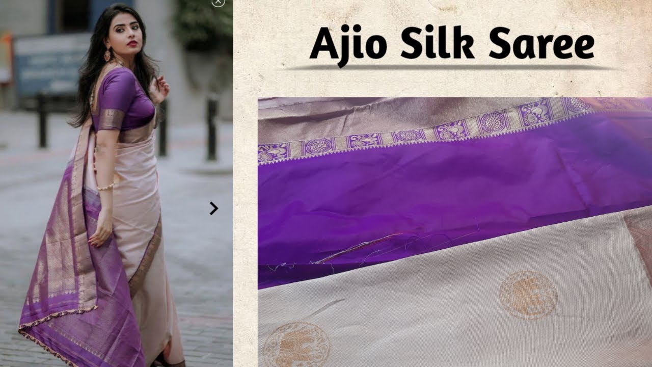 Ajio Silk Saree Ajio Screen Haul Online Saree YouTube ajio-silk-saree-ajio-screen-haul-online-saree-youtube