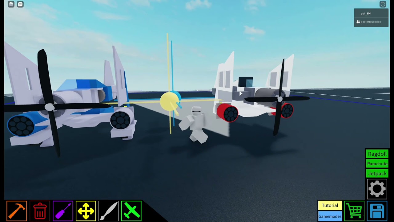 Small WW2 Fighter Plane tutorial || Plane Crazy Roblox || read disc for ...
