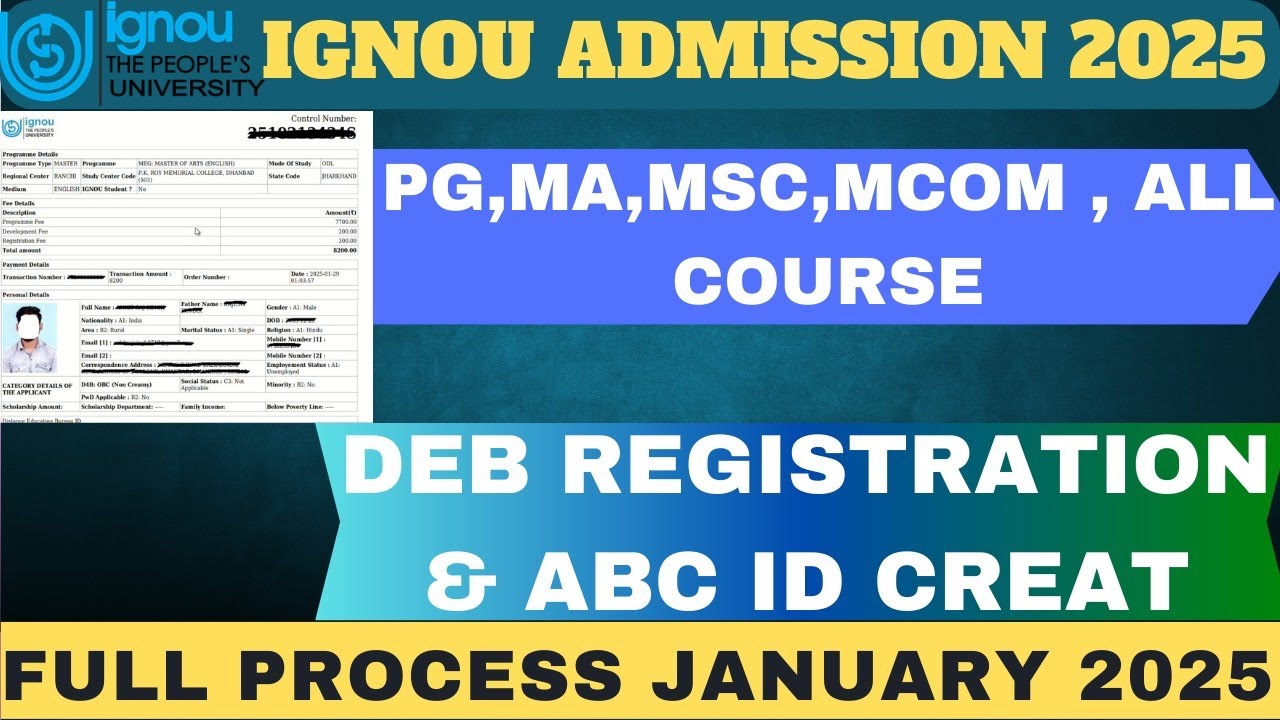 IGNOU PG ADMISSION MA MSC MCOM 2025 HOW TO ONLINE FORM FILL INGOU ignou-pg-admission-ma-msc-mcom-2025-how-to-online-form-fill-ingou