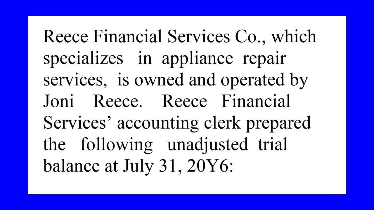 Reece Financial Services Co which specializes in appliance repair ...