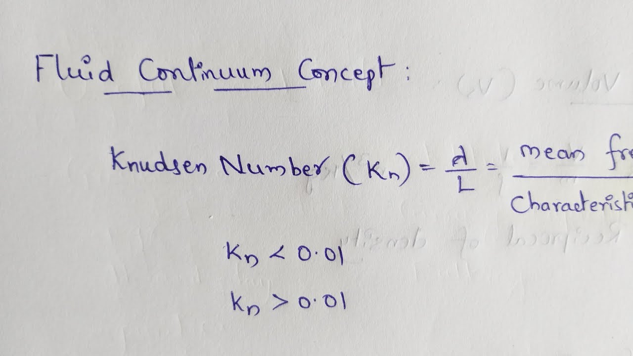 Fluid Continuum Concept || Knudsen Number - YouTube