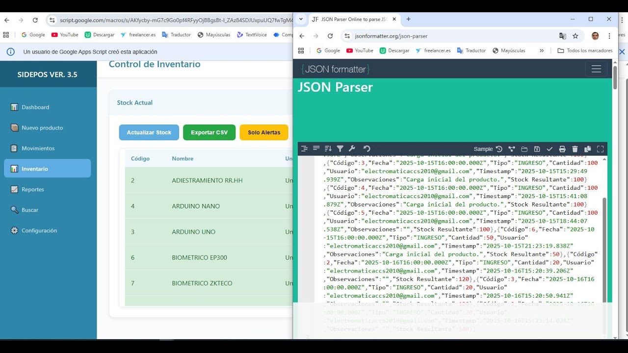 APPS SCRIPT INVENTARIO PARTE 3 BACKEND ENDPOINT - YouTube