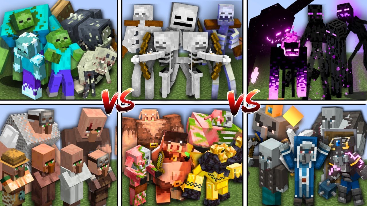 MOBS ARMY TOURNAMENT in Minecraft Mob Battle - YouTube