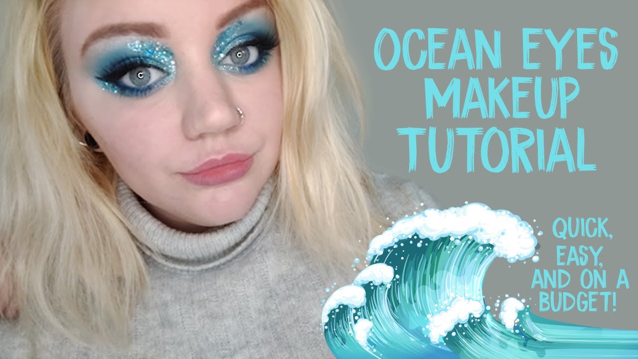 OCEAN EYES MAKEUP TUTORIAL - YouTube