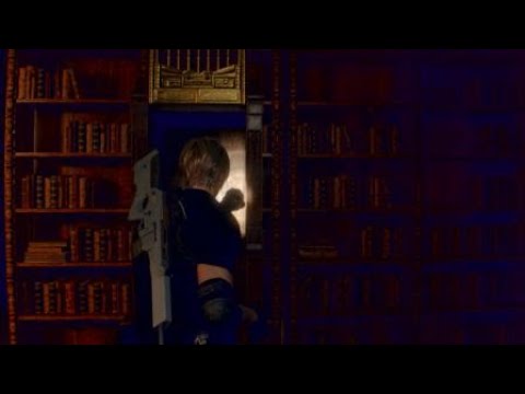 Resident Evil 4 - Castle - Library - Obtain Golden Lynx Treasure - YouTube