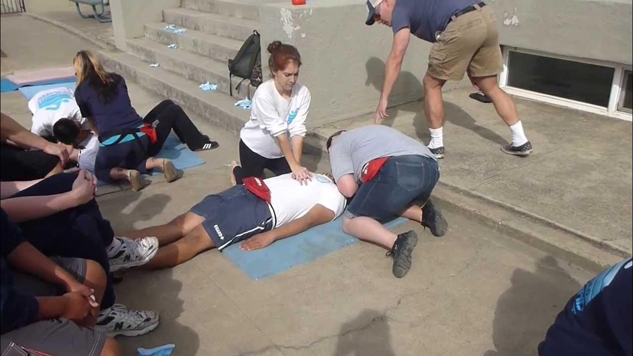 Lifeguarding Drill Primary Assessment Opening The Airway In The lifeguarding-drill-primary-assessment-opening-the-airway-in-the