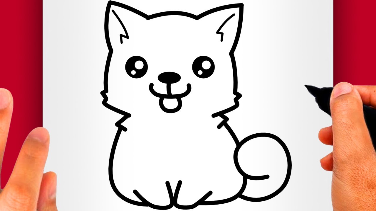 (TEGNE VIDEOER) SØTE TEGNINGER AV DYR | HVORDAN MAN TEGNER EN HUND ...