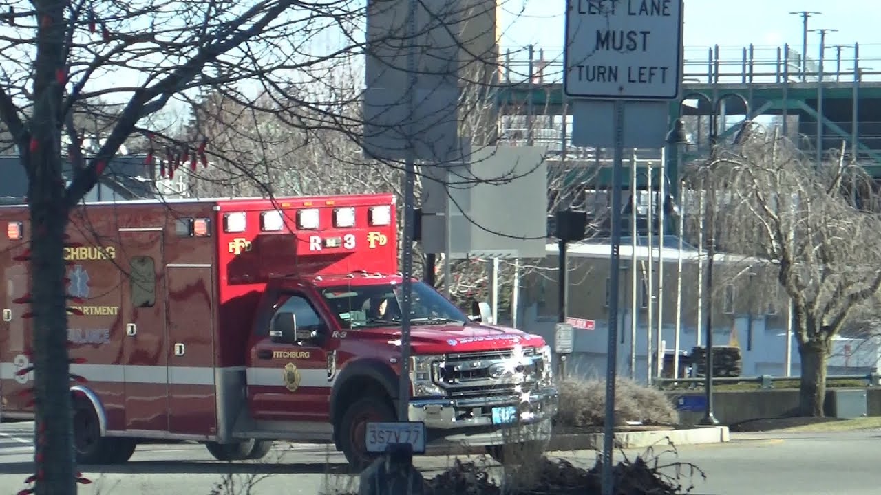 Fitchburg MA Fire Department | Rescue 3 Responding - YouTube