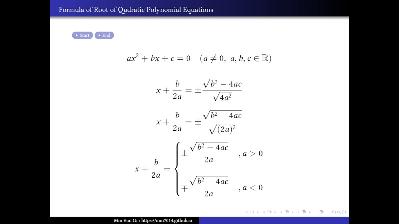 Formula of root of Qudratic Polynomial Equations - YouTube