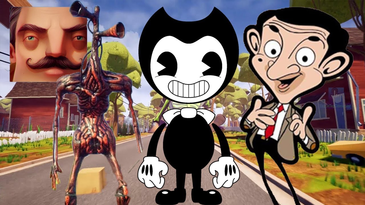 Hello Neighbor - New Neighbor Bendy Siren Head Mr Bean History Gameplay ...