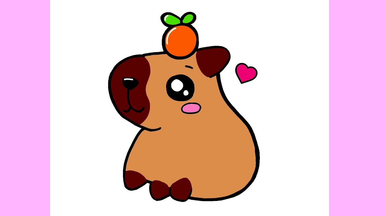 CÓMO DIBUJAR UN CAPIBARA KAWAII Dibujos para dibujar - YouTube