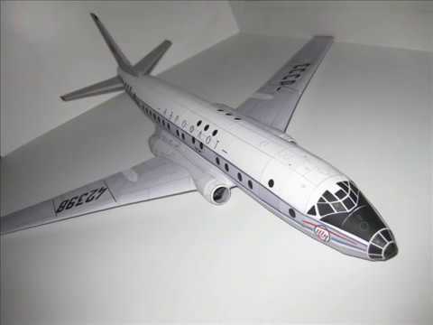 Tupolev 104A. Paper model.Scale 1:72. - YouTube
