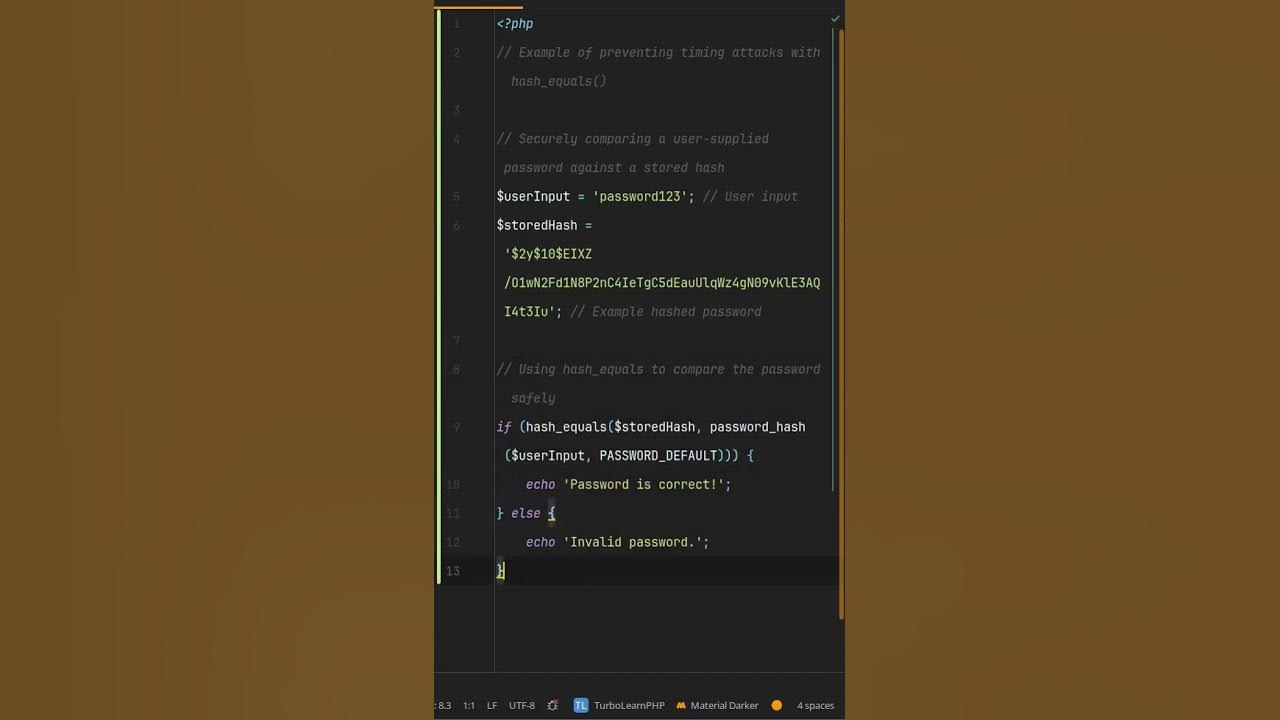 Why is hash_equals() used to prevent timing attacks? Prevent Timing Attacks in #php with - YouTube